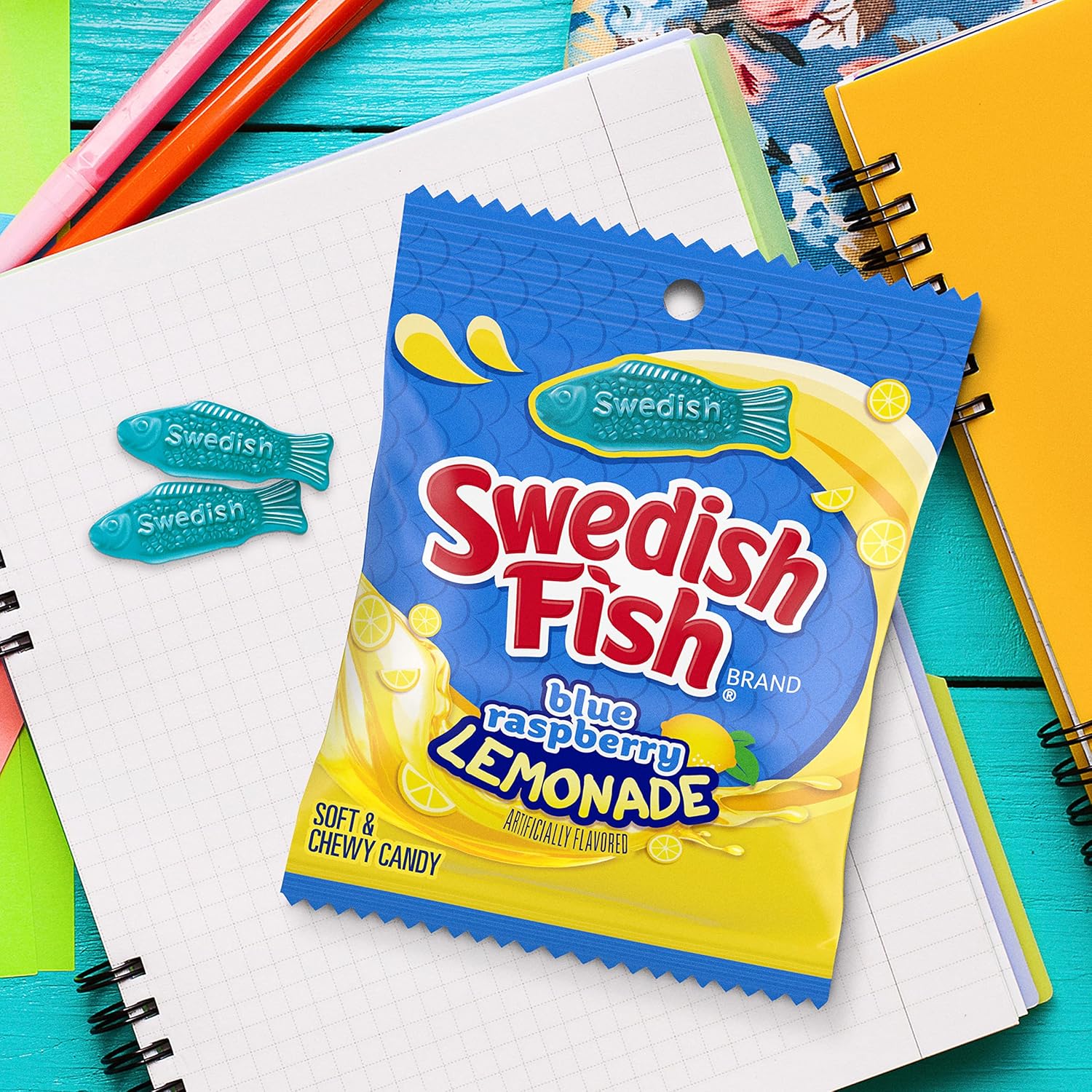 Swedish Fish Blue Raspberry Lemonade Soft Chewy Candy – The Candy Store