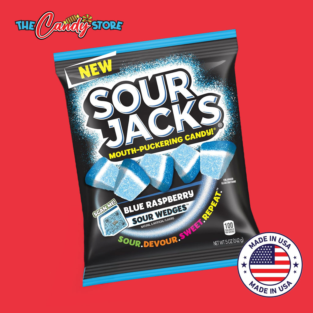 Sour Jacks Blue Raspberry Sour Gummy Wedges – The Candy Store